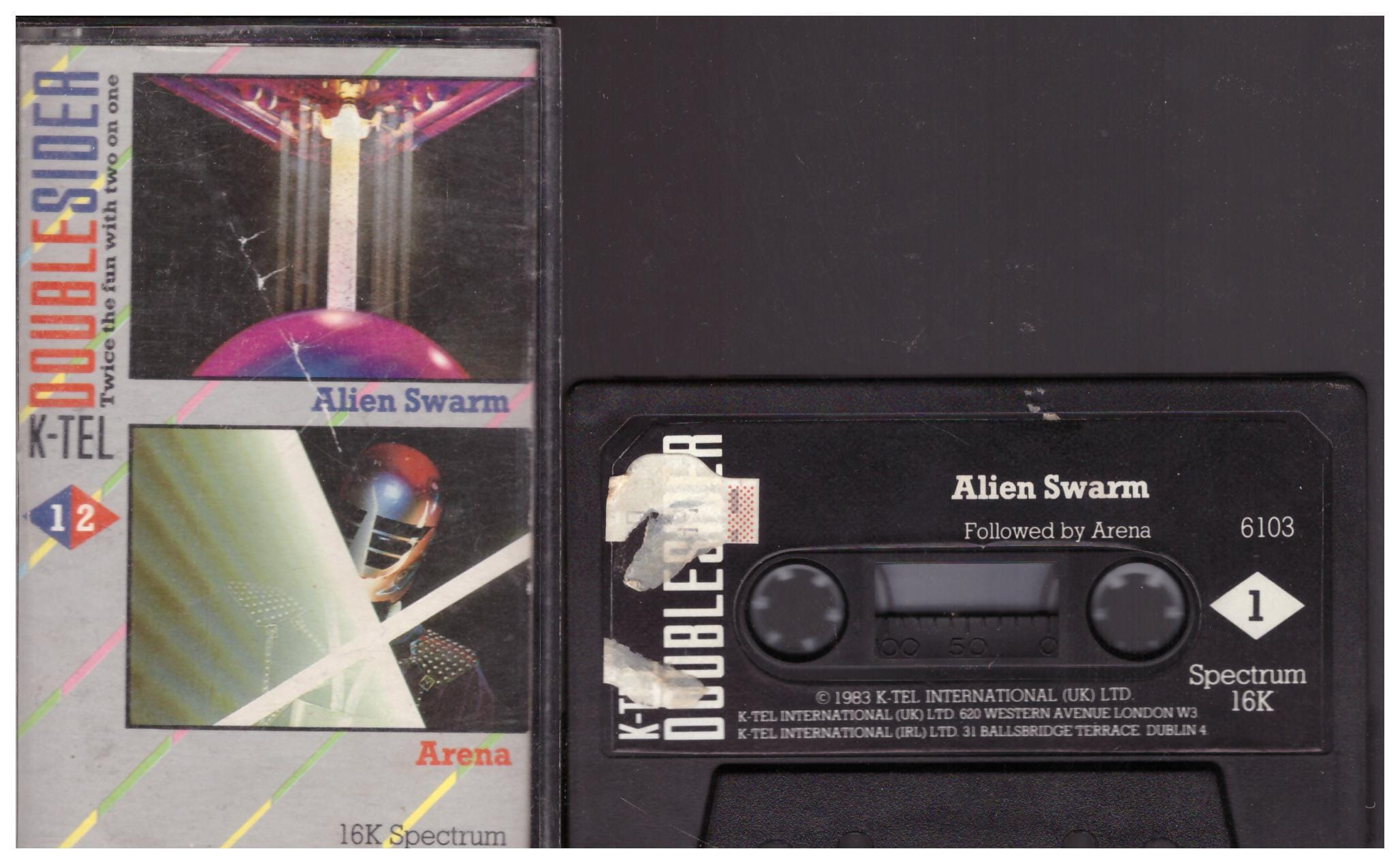 Alien Swarm/Arena for ZX Spectrum from K-Tel (6103) - Retro Games And Films