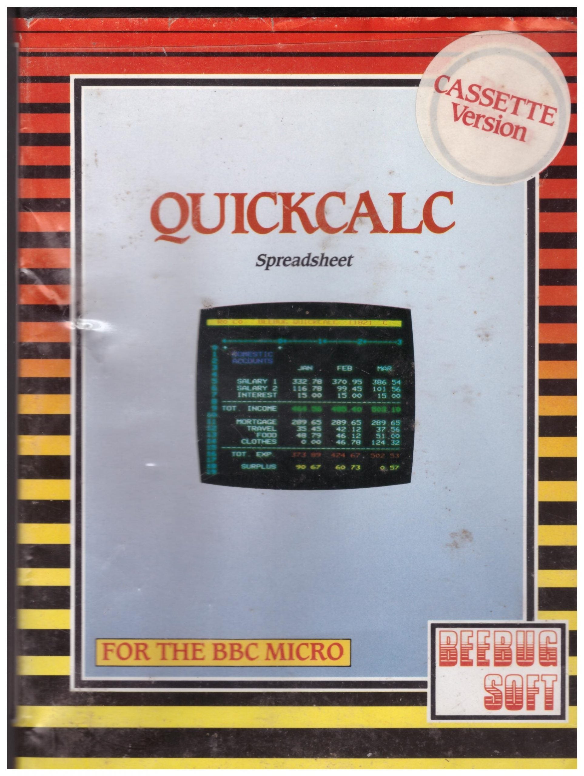 Quickcalc for BBC Micro Model B from Beebugsoft - Retro Games And Films